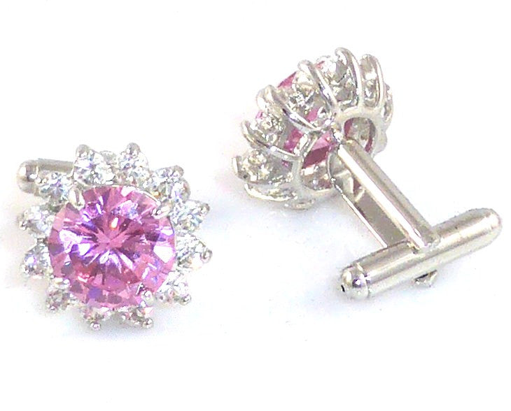 Pink Sapphire Plated Cufflinks – miss cufflinks